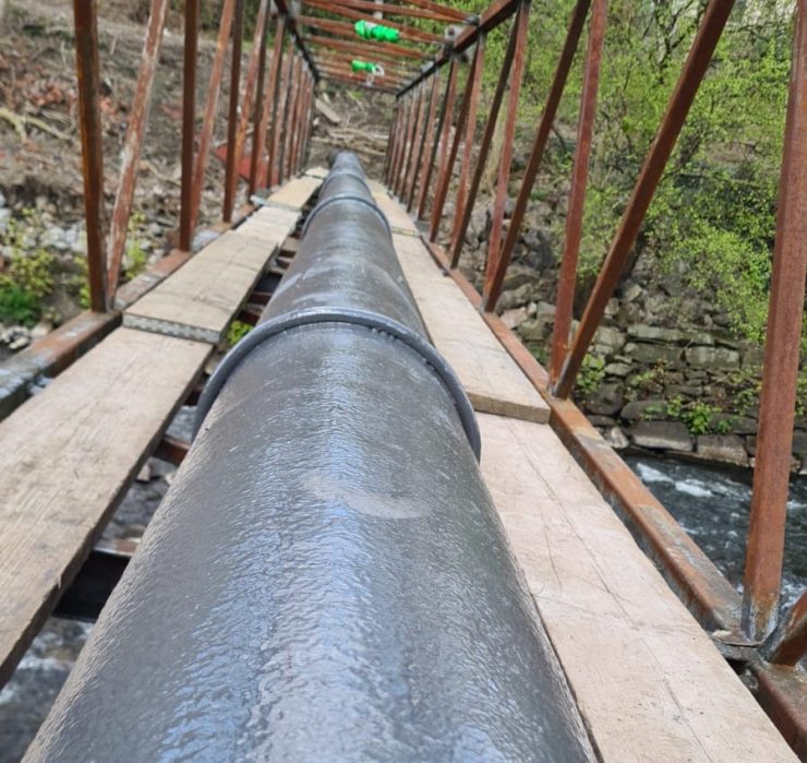 Corroded 20-Metre Long Steel Pipe Bridge Repair & Refurbishment