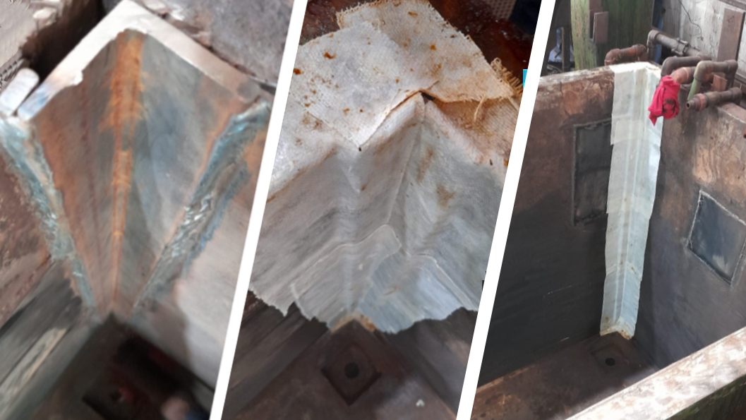 Chroming Factory Repair & Reinforce Welded Corners in Acid Tank