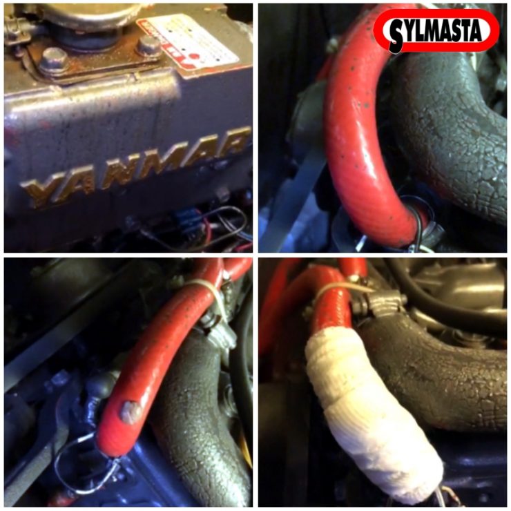 Boat Engine Pipe Repair Pinhole Leak In Rubber Cooling Hose