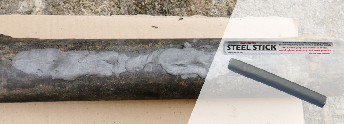 Superfast Steel Epoxy Putty Stick - Repair Leaking Metal Pipes