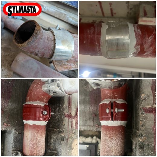 Cast Iron Rainwater Stack Repair Seals 300 Corroded Pipe Joints